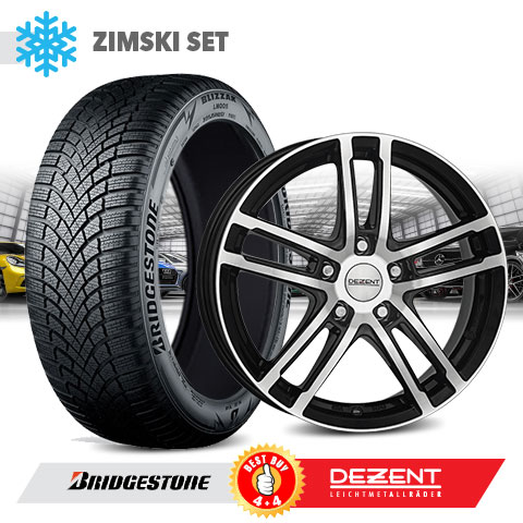 225/45 R17 SET Z BRIDGESTONE + DEZENT TZ DB POL 5/112