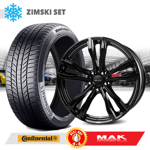 275/50 R20 SET Z CONTINENTAL + MAK X-MODE BLK 5/112 + TPMS