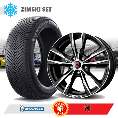 205/65 R16 SET Z MICHELIN + REDS K2 MB POL 5/114.3 + TPMS