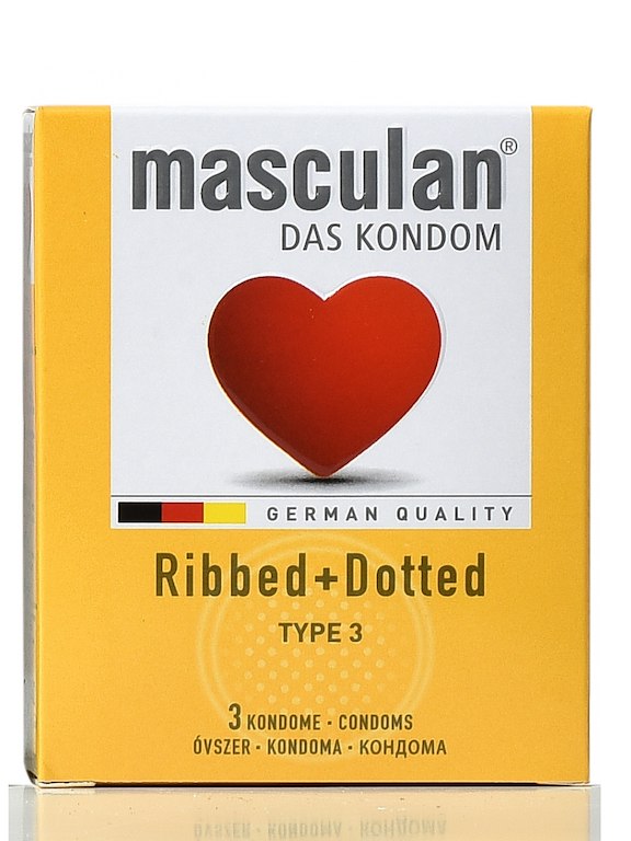 Masculan Ribbed Dotted kondomi