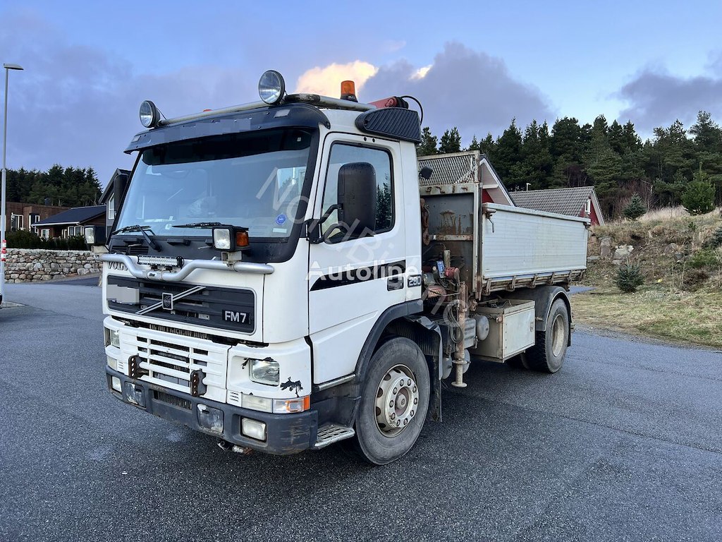 Volvo FM7 290 *DUMPER + crane HMF 753 *VIDEO kiper