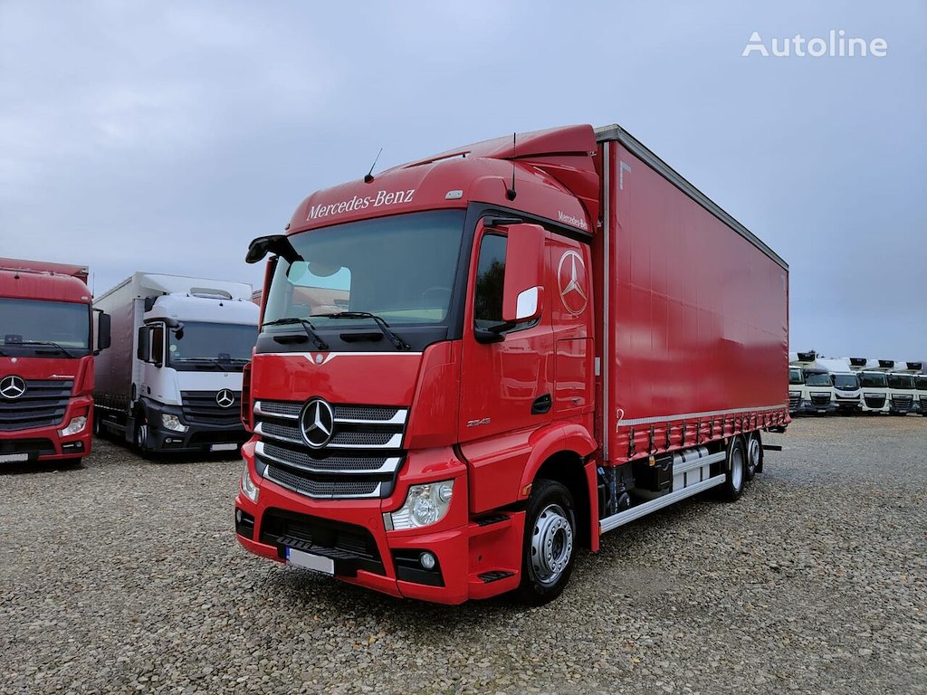 Mercedes-Benz ACTROS 2543 / 6x2 / FIRANKA 8.20m / EURO 6 / AUTOMAT/ Oś podnosz kamion sa klizna zavesa cerada