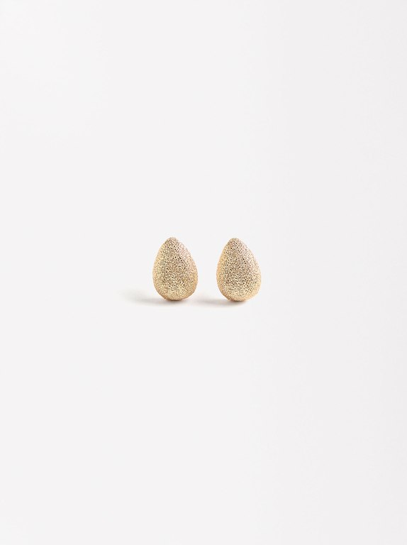 Hammered Effect Drop Earrings