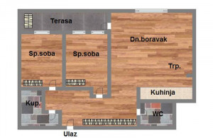 Trosoban stan 68m2 sa PDV-om na Telepu/ Pred useljenjem