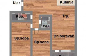 Odlican trosoban stan u izgradnji! -70m2