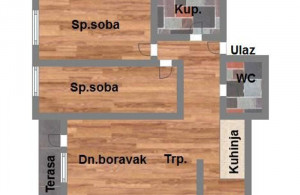 Trosoban stan na Telepu-67m2