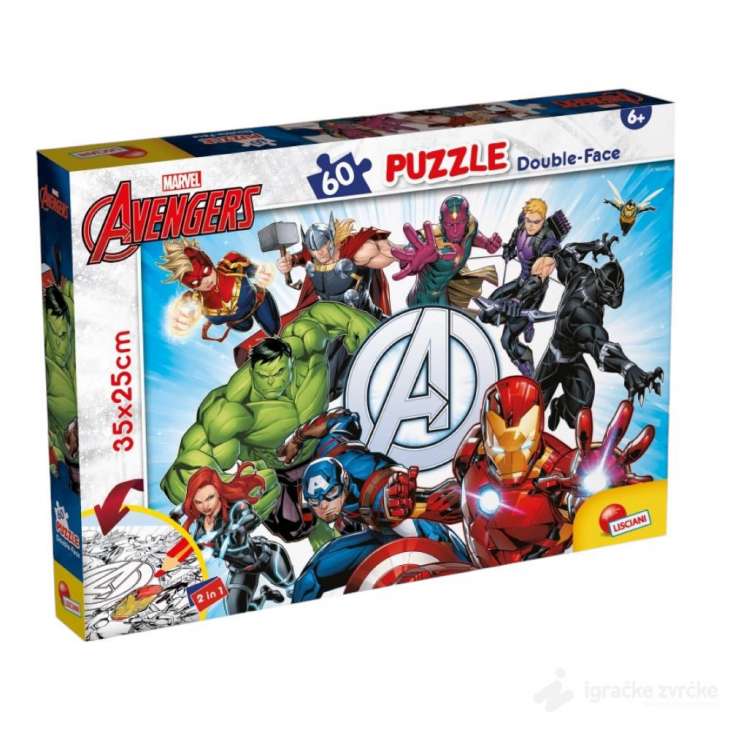 Slagalica MARVEL AVENGERS 2u1 (60pcs)