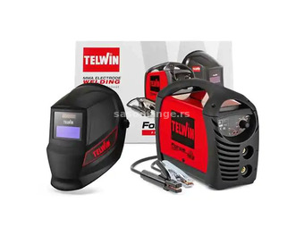 Telwin MMA inverter za zavarivanje FORCE 165 + automatska zaštitna maska sa priborom