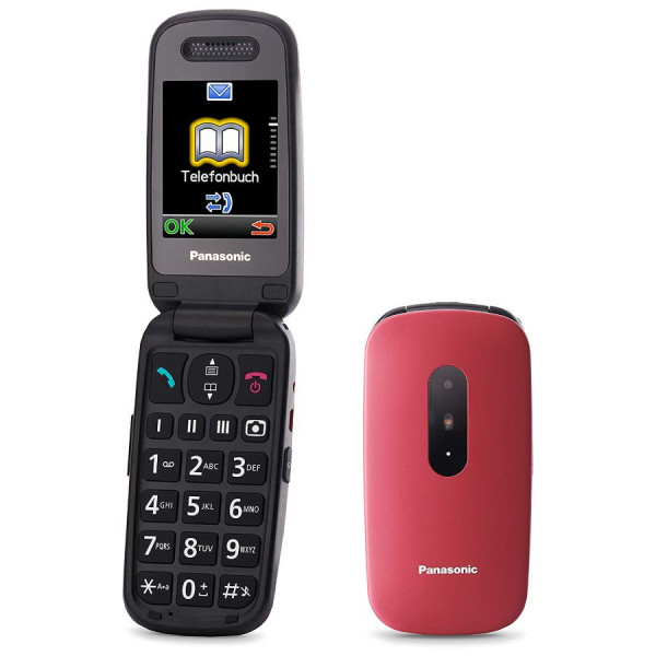 Panasonic KX-TU446EXR Mobilni telefon za starije crveni