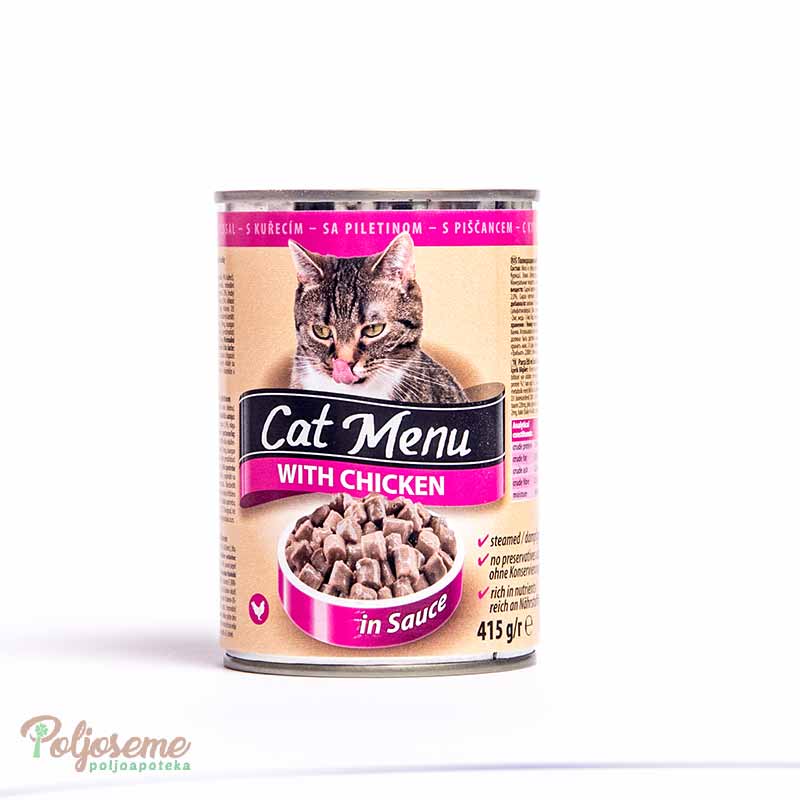 CAT MENU PILETINA 415GR