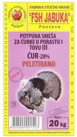 CUR 20% PELET 10 KG III