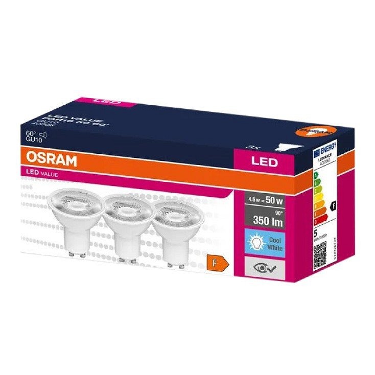 LED SIJALICA GU10 4.5W NW 4000K 3pack OSRAM