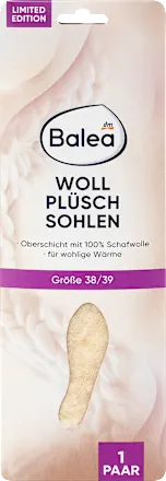 Balea
Plišano vuneni ulošci za cipele, veličina 38/39, 2 kom