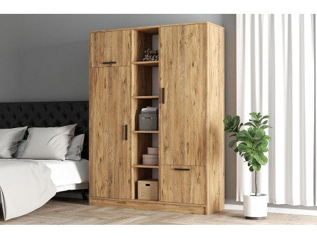 HANAH HOME Ormar Farah 4 5 Wardrobe Atlantic Pine