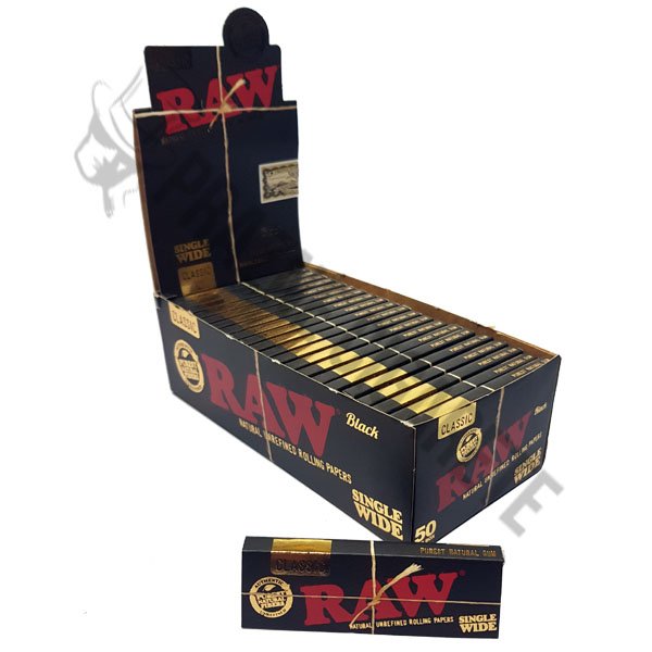 Raw Black Papir za Motanje Single Wide