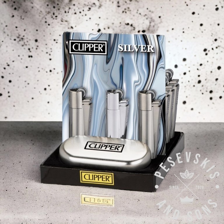 Kremen Upaljači Clipper Metalic Silver