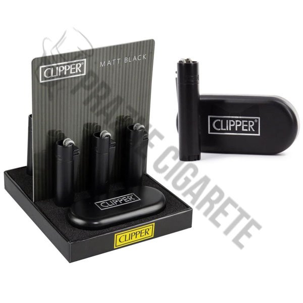 CLIPPER Kremen Matt Black Upaljač za Cigarete