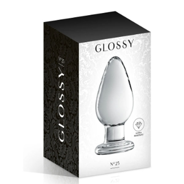 Glossy dildo 25 clear