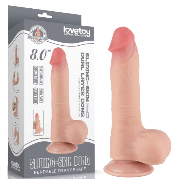 Sliding dildo 8 inch