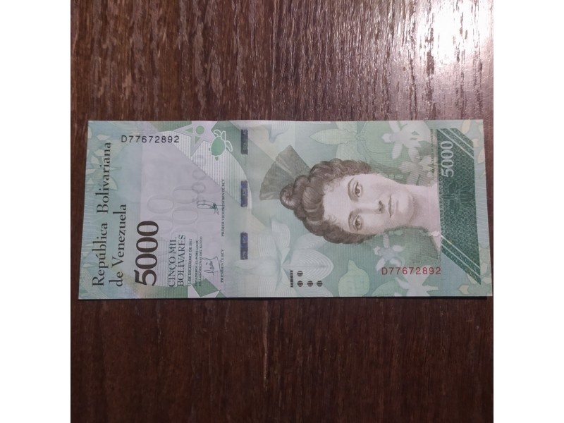 Venecuela 5000 bolivares 2017 UNC