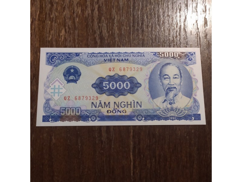 Vijetnam 5000 djong 1991 UNC