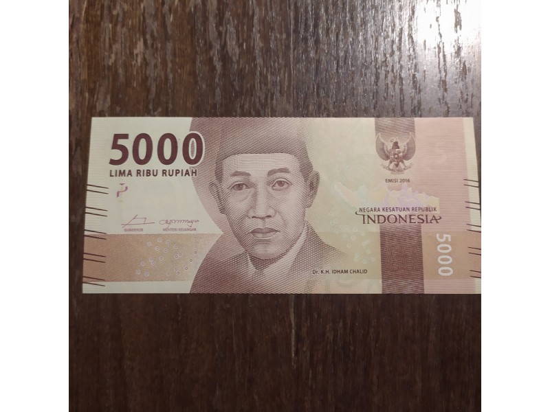 Indonezija 5000 rupi 2016 UNC