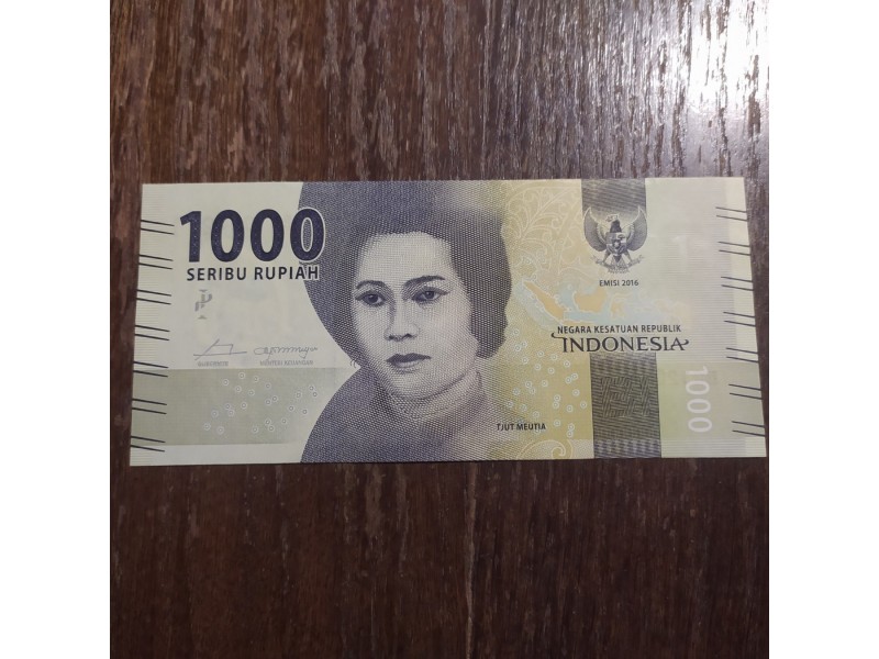 Indonezija 1000 rupiah 2016 UNC