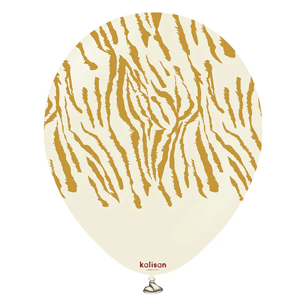 Safari Tiger White Sand latex Baloni