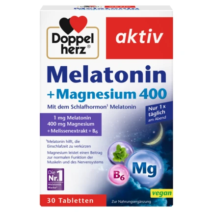 Doppelherz aktiv
Melatonin + Magnezijum 400