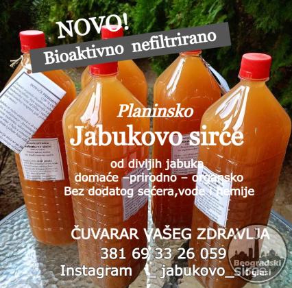 Jabukovo sirće od divljih jabuka - organsko