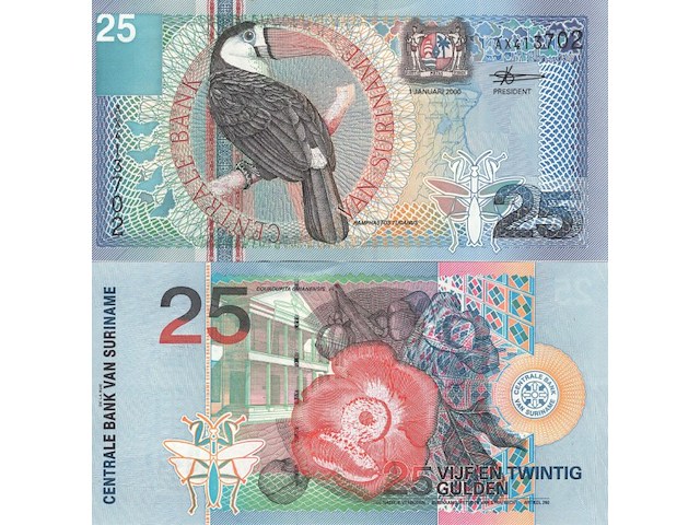 SURINAME Surinam 25 Gulden 2000 UNC, P-148