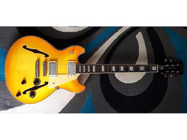 Harley Benton HB-35 Plus Lemon Vintage gitara + oprema