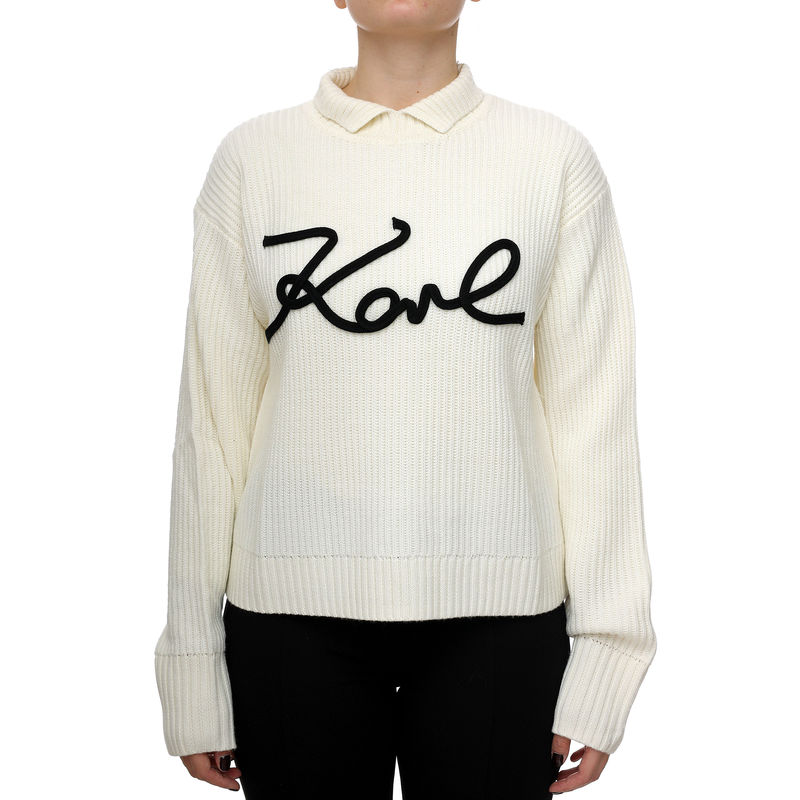 Ženski džemper Karl Lagerfeld Soutache Signature Chunky Knit