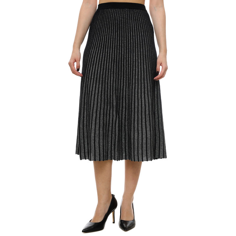 Ženska suknja Karl Lagerfeld Pleated Lurex Knit Skirt