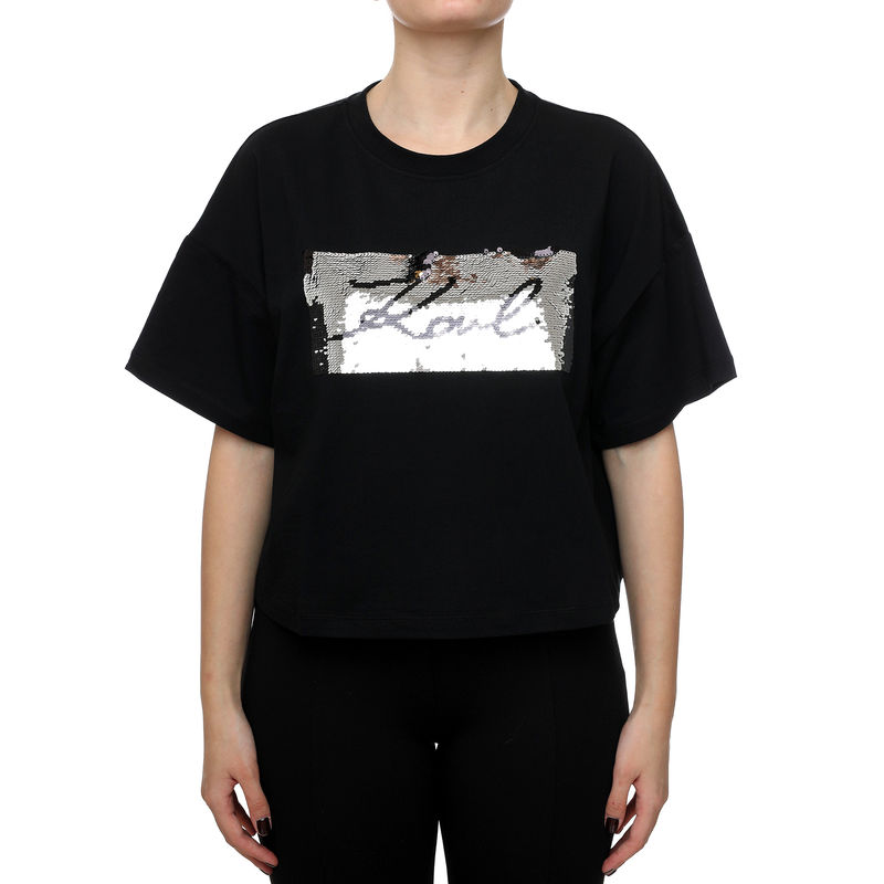 Ženska majica Karl Lagerfeld Reversible Sequins T-Shirt