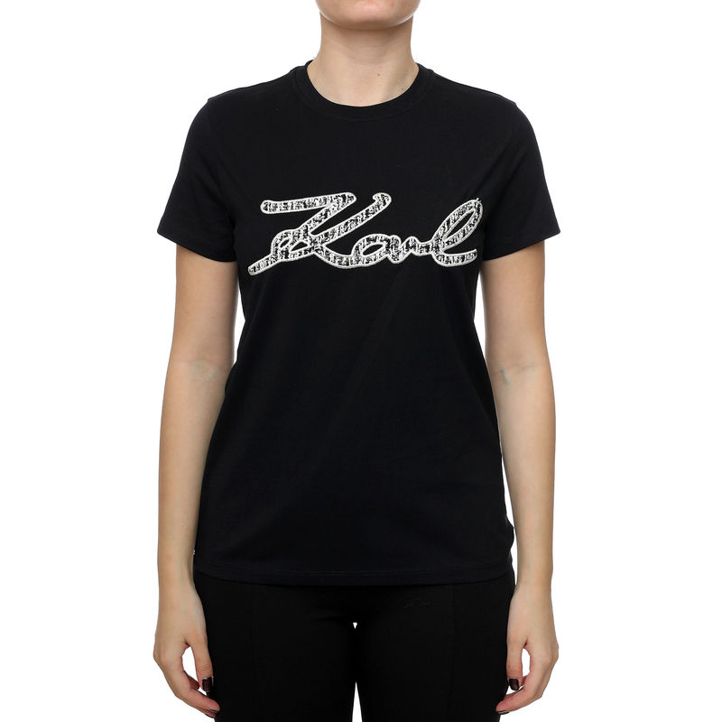 Ženska majica Karl Lagerfeld Boucle Karl Signature T-Shirt