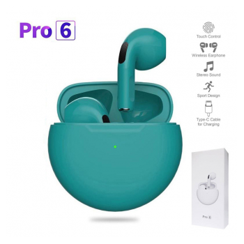 Bluetooth slusalice Airpods Pro 6 HQ zelene