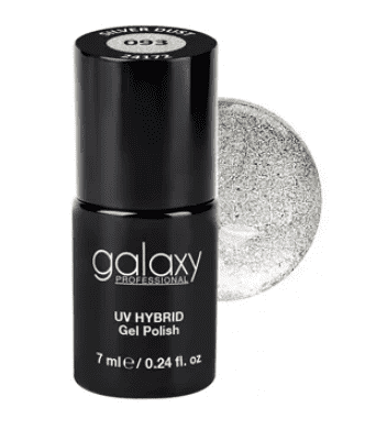 Trajni lak za nokte UV/LED GALAXY Hybrid 7ml Silver Dust 093