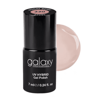 Trajni lak za nokte UV/LED GALAXY Hybrid 7ml Nugat Beige 220