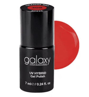 Trajni lak za nokte UV/LED GALAXY Hybrid 7ml Orange Red 308