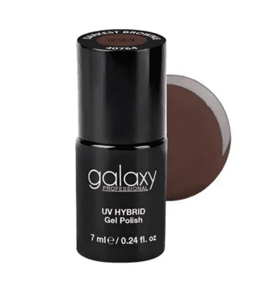 Trajni lak za nokte UV/LED GALAXY Hybrid 7ml Darkest Brownie 894