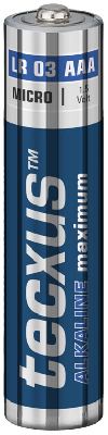 Baterija, alkalna, AAA, 1.5V, TECXUS, 1.250mAh