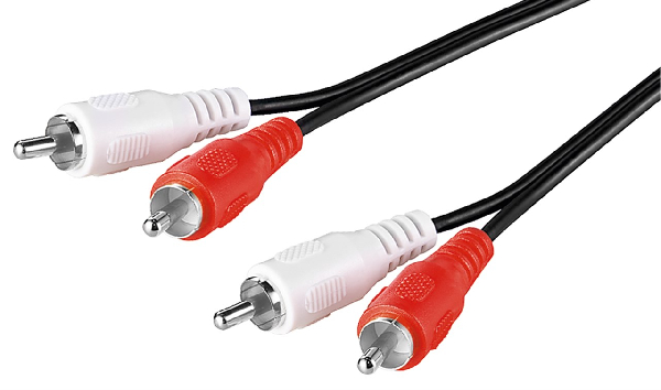 Goobay Stereo RCA Cable 2x RCA - 2 RCA male (audio left/right) > 2 RCA male (audio left/ri,2.5 m