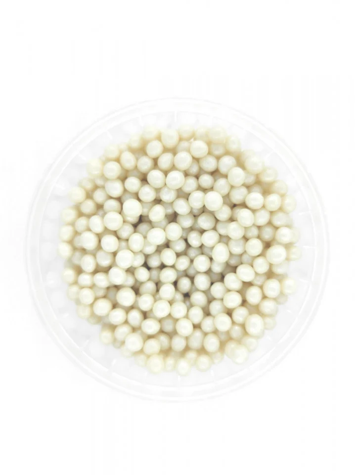 Dekorativne perle BELE 4mm 50g