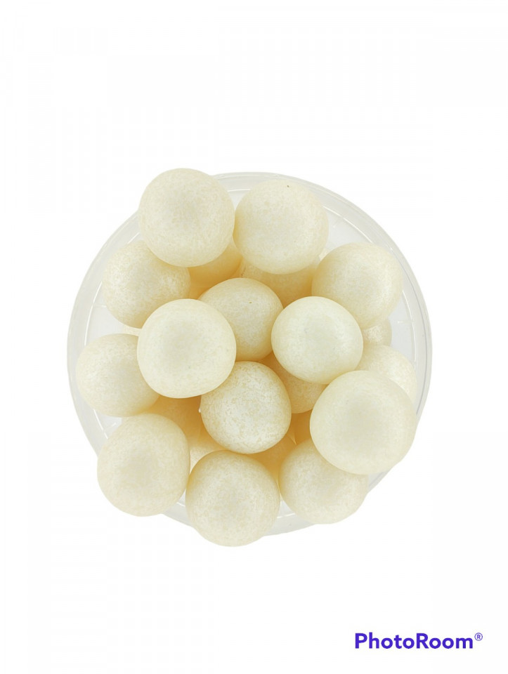 Dekorativne perle BELE 15mm 50g