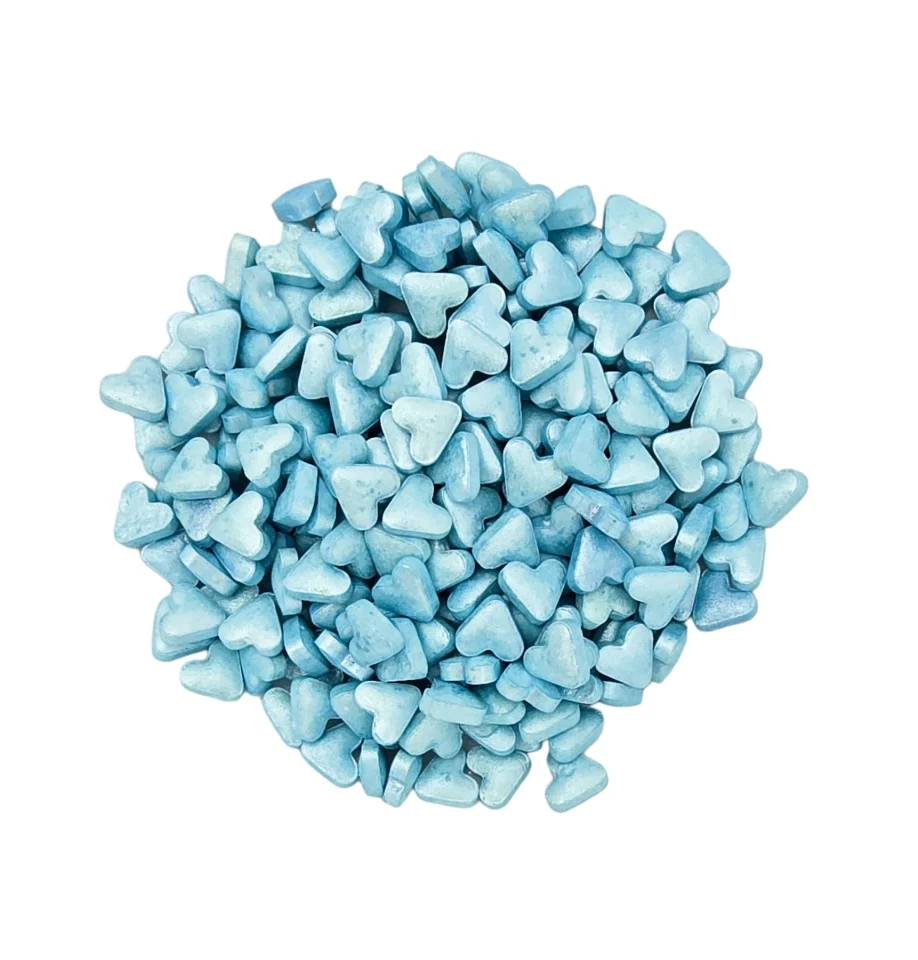 Dekorativne perle srca - PLAVA 50g