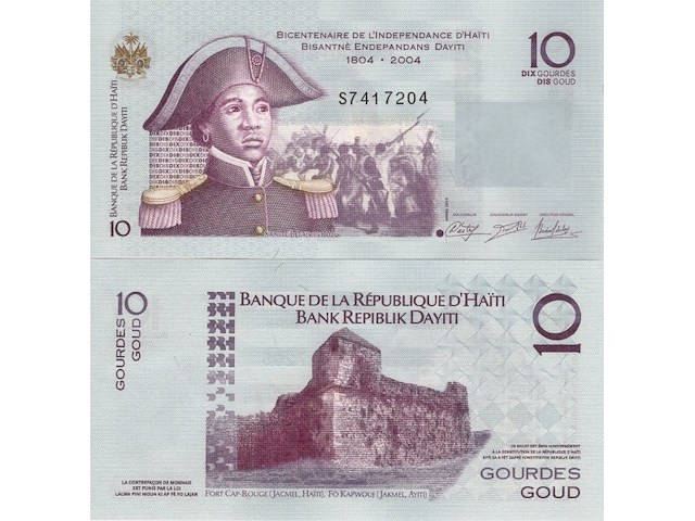 Haiti 10 Gourdes 2014 UNC, P-272