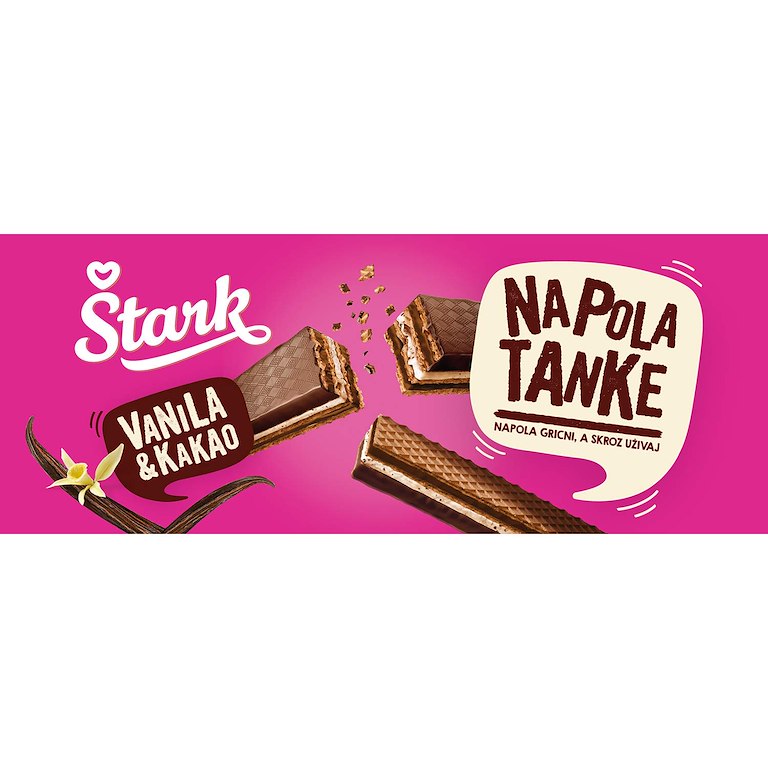 Štark napolatanke kakao i vanila 130g štark