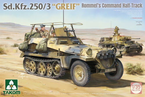 NEW! Takom 2194 Sd.Kfz.250/3 'GREIF' Rommel's Command Half-Track