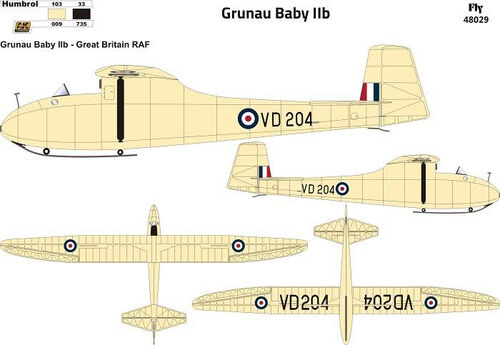 FLY 48029 Grunau Baby IIb in RAF Service